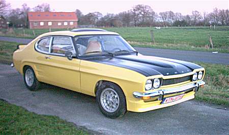 Capri I , baujahr 1972,1700 GT umgebaut auf 2,0 , Daytonagelb,